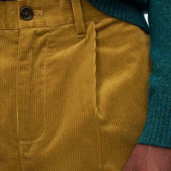 Bonobos | Pants | Bonobos Pleated Stretch Corduroy Trousers Mustard ...